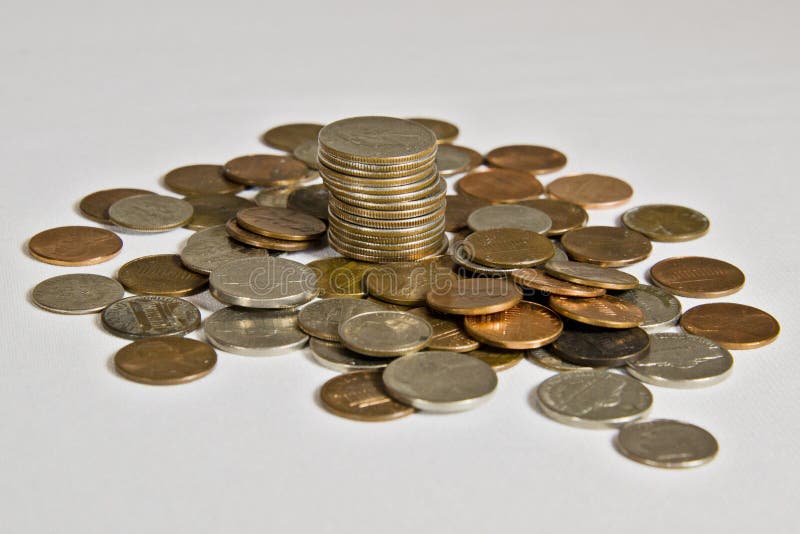 Stacks of Quarters stock image. Image of american, stack - 2029015