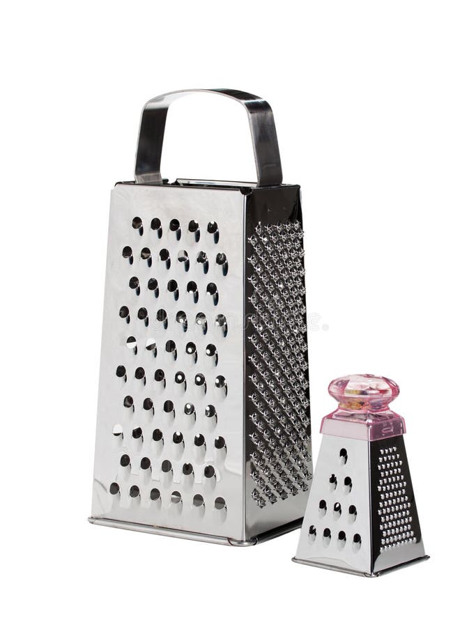 Two Stainless Graters Isolated Stock Photo - Image of appliance, single ...