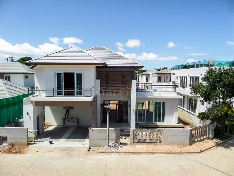 Two stairs villa stock photo. Image of luxurious, backyard - 57417838