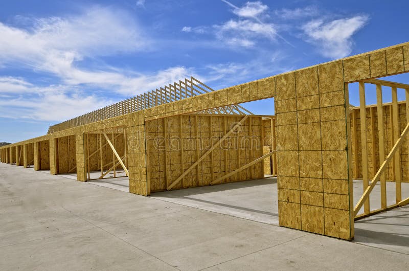 Two Stall Garages Under Construction Stock Image - Image of apartment ...