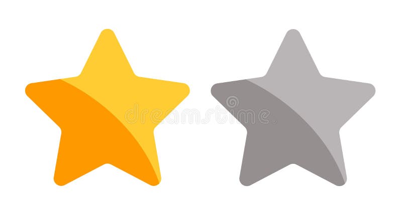 Two Stars Icons Rating Sign Symbol Vector Image. Stock Vector ...