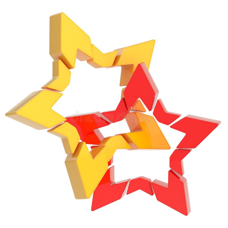 Two stars composition stock illustration. Illustration of design - 45409151