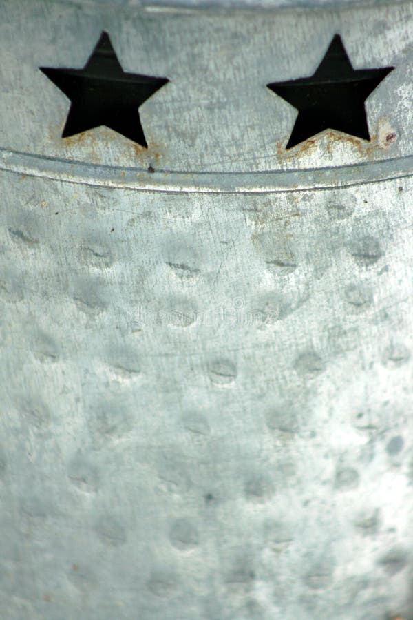 Two Stars Cut Out in a Tin Can Stock Image - Image of icon, star: 41509103