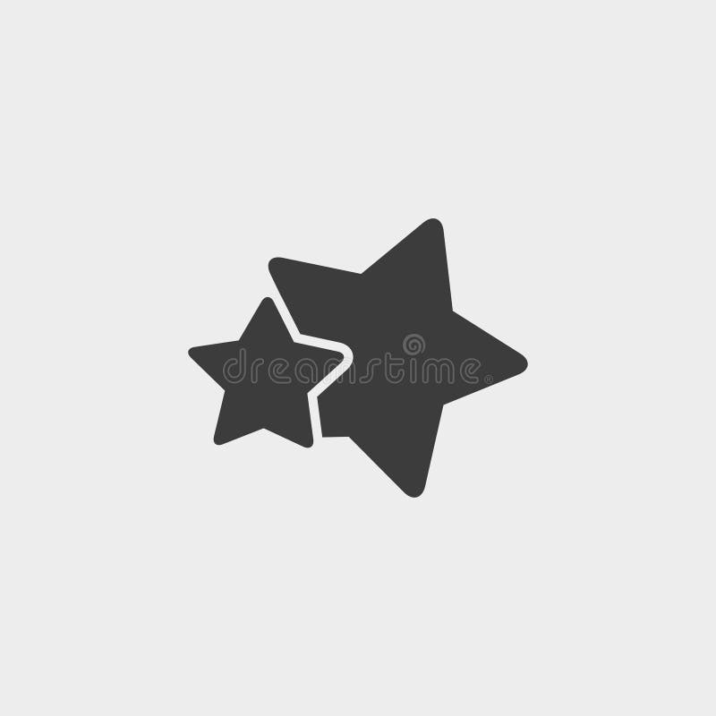 Two Stars Icons In Black Color. Vector Illustration Eps10 Stock Vector ...