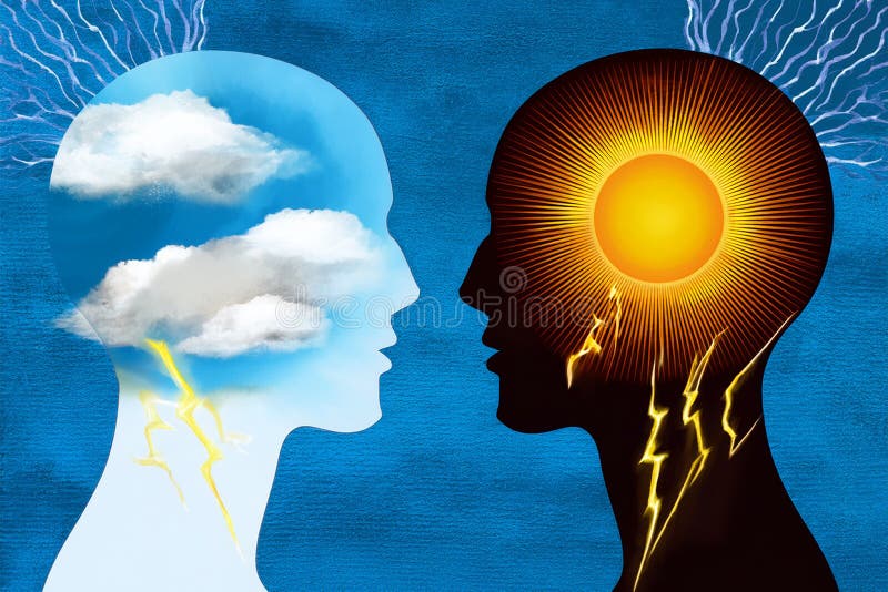 Two States of Mind stock illustration. Illustration of perspective ...