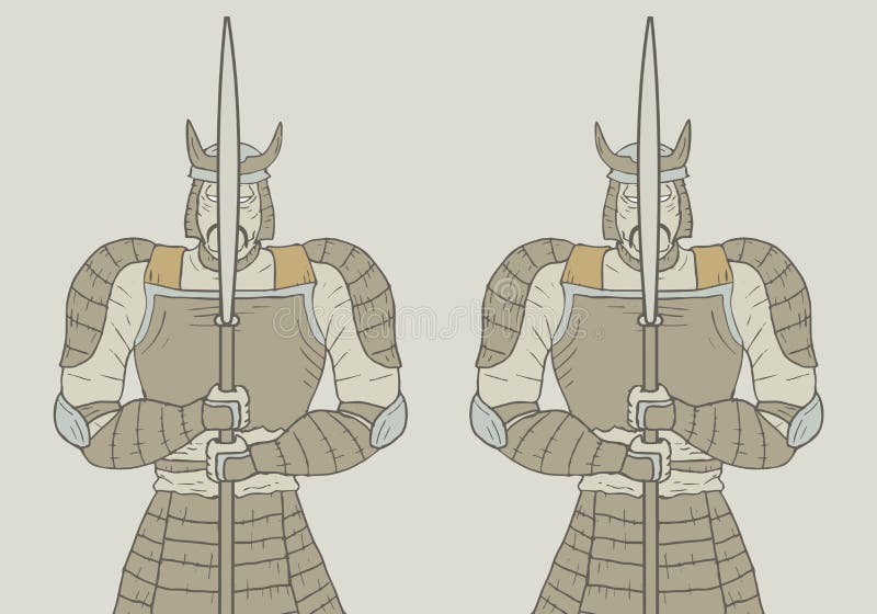 Two statue stock vector. Illustration of power, spear - 42711955