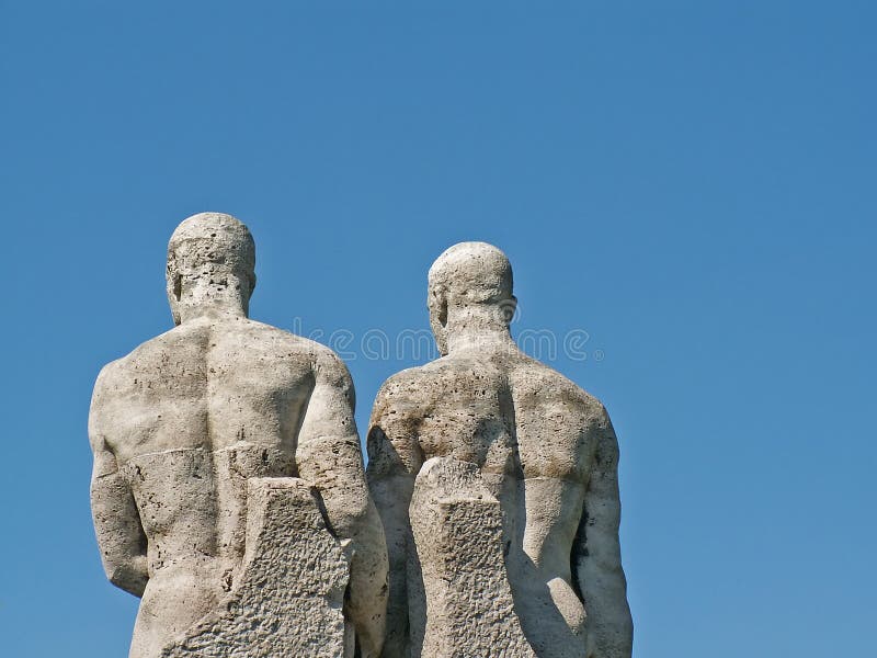 Two statues stock image. Image of carving, steely, foresight - 550949