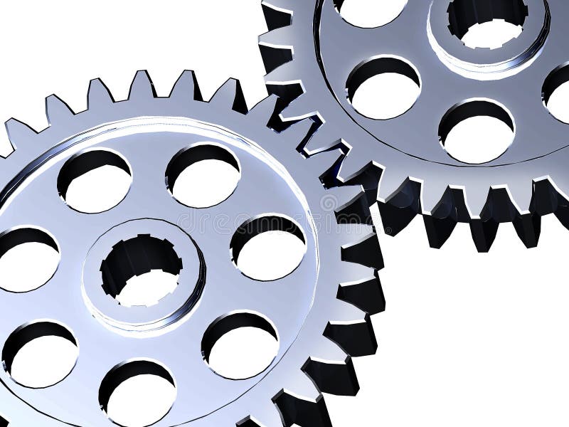 Two cogs illustrated stock illustration. Illustration of bronze - 9039555