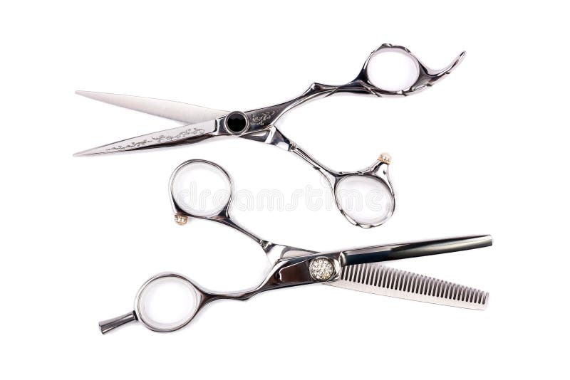 Two Steel Scissors. Isolated Stock Image - Image of steel, barber: 40353401