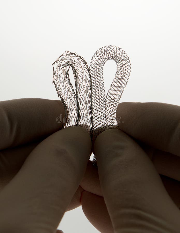 Two Stents for Endovascular Surgery Stock Photo - Image of endovascular ...