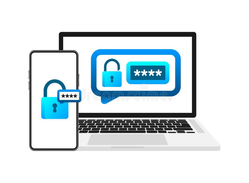 2 Step Authentication Two Steps Verification Code Stock Illustrations
