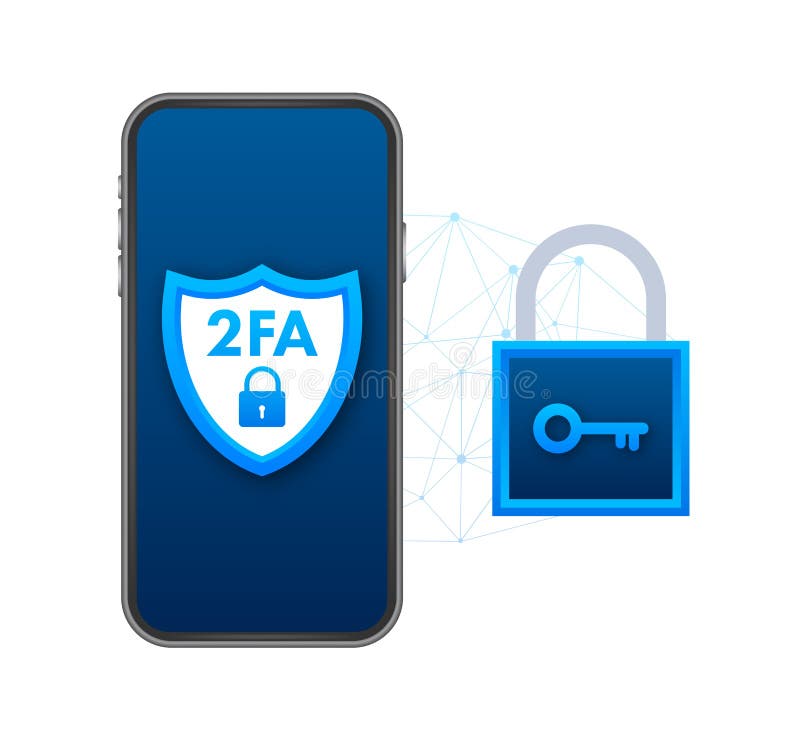 Two Step Authentication 2fa, Flat Cartoon Smartphone and Computer ...