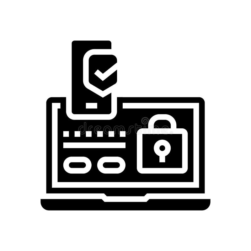 Two Step Authentication Glyph Icon Vector Illustration Stock Vector ...