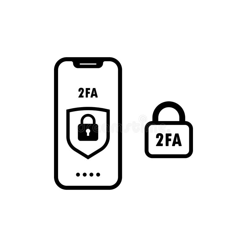 Two Step Authentication Vector Illustration Flat Cartoon Smartphone