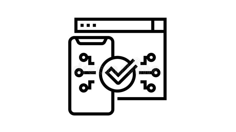 Two Step Authentication Color Icon Animation Stock Footage - Video of ...