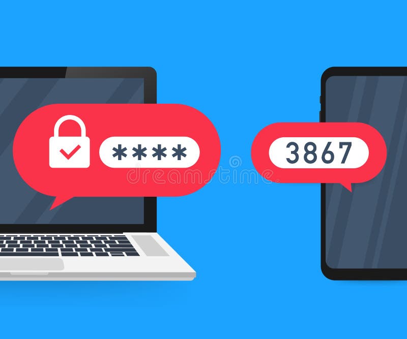 Duo Authentication Concept Banner with Text Place. Can Use for Web ...