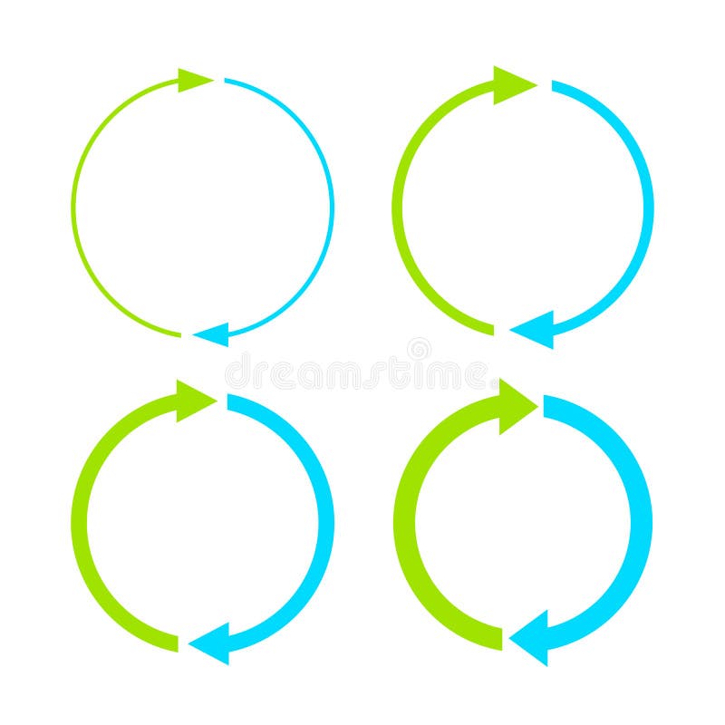 Two steps cycle arrow icon stock vector. Illustration of green - 107804593