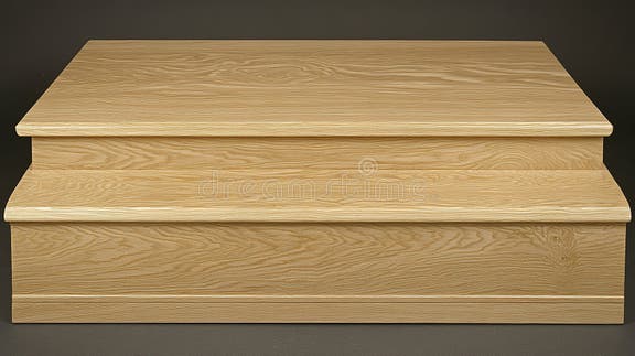 Two-step Oak Wood Riser Platform, Studio Background, Display Stock ...