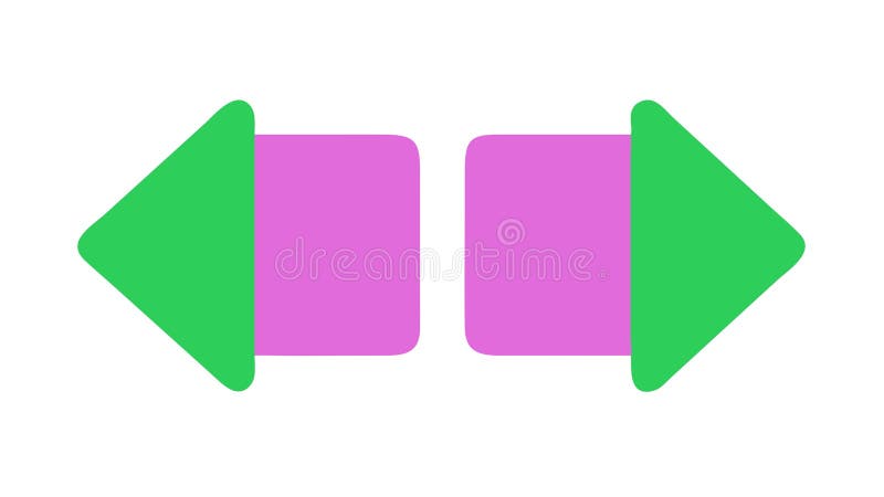 Two-Step Process Flow Icon with Arrows for UI and Infographics. Vector ...