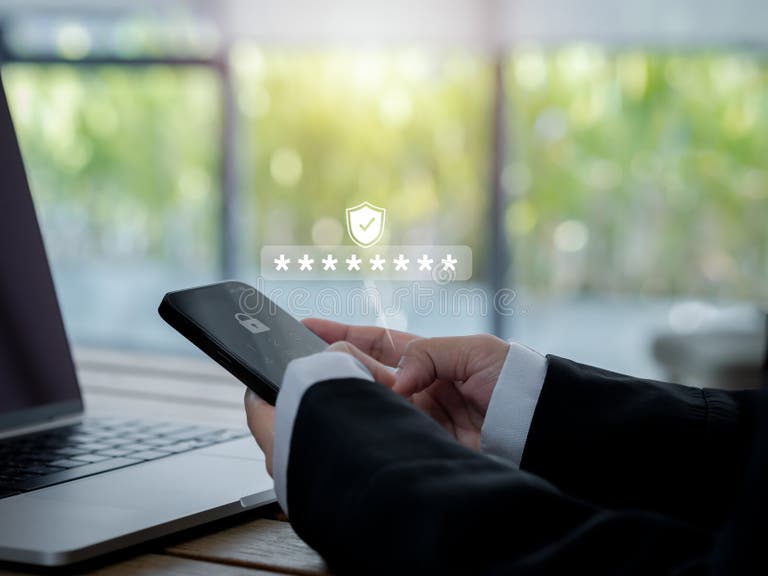 Two Steps Authentication 2FA Concept. 2023, Shield and Asterisk Icons ...