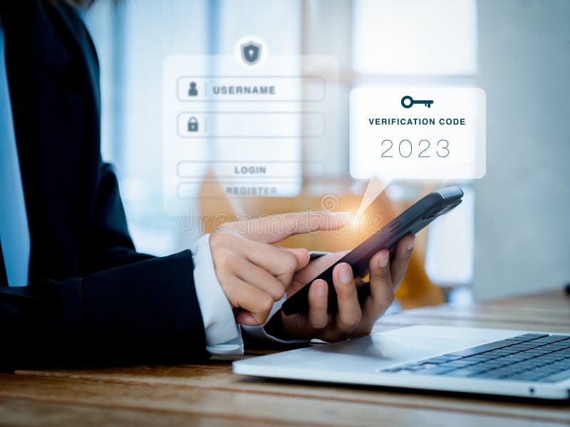 Two Steps Authentication 2fa Concept 2023 Verification Code And Key Icon Alert On Smart Phone