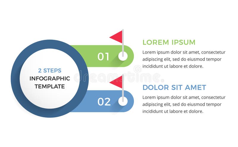 Two Steps Infographic Template Stock Illustration - Illustration of ...