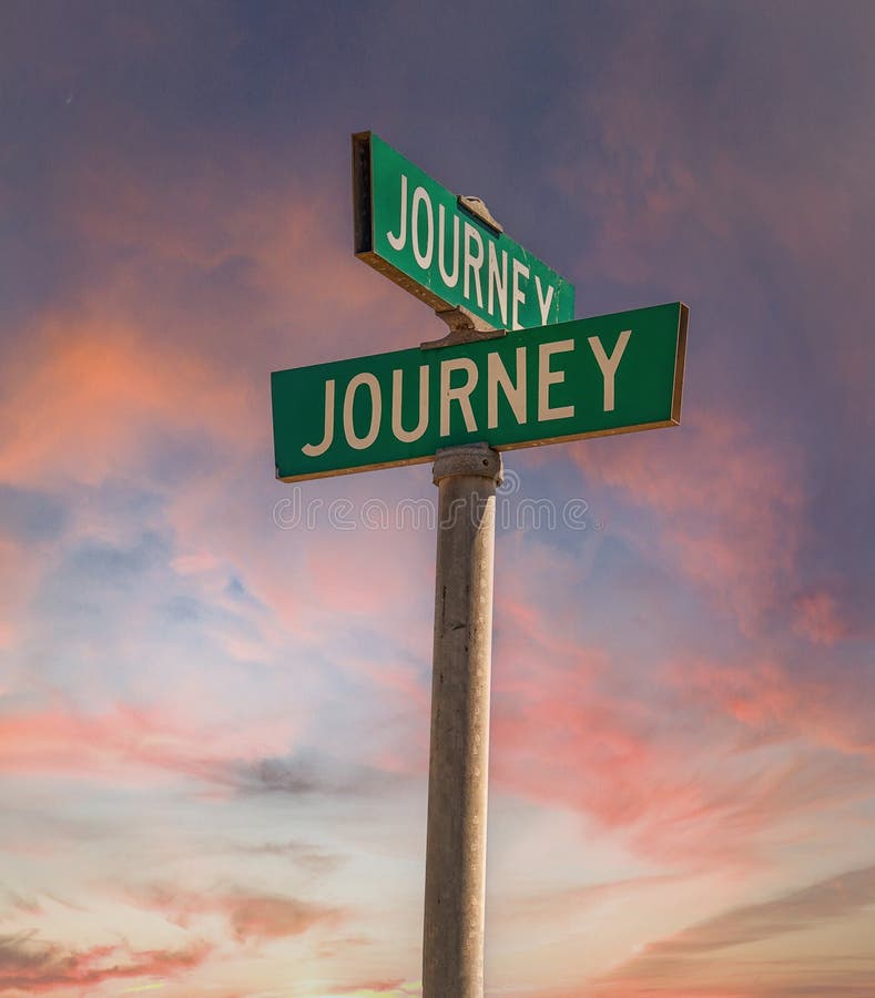Two Street Signs Indicating the Intersection of Journey and Journey ...