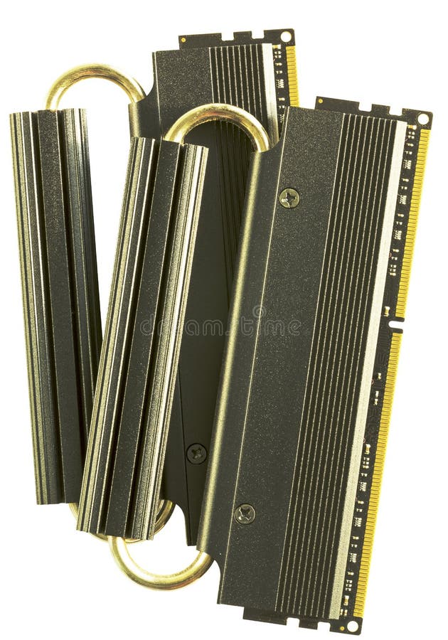 Two Sticks of RAM with Heat Sinks Stock Image - Image of computer ...