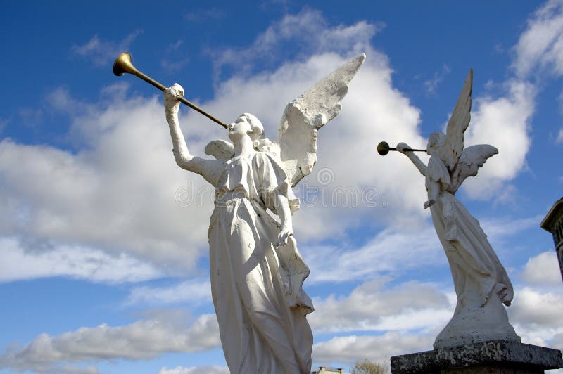 Two Stone Angels stock image. Image of religion, stone - 339807