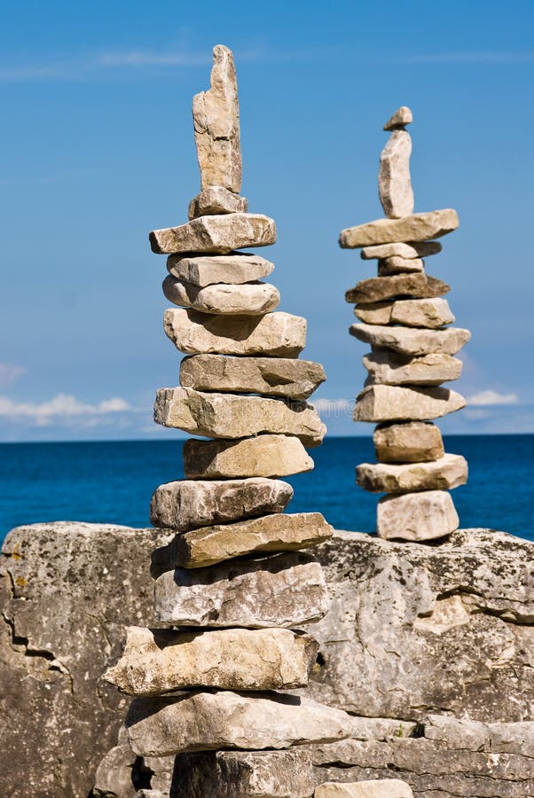 Inukshuk stone landmark stock image. Image of northwest - 50539271