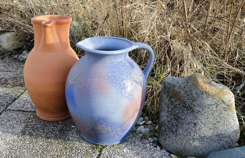 Two stoneware jugs stock photo. Image of stone, clay - 37731230