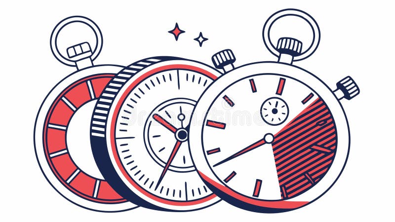 Two Stopwatches Abstract Illustration, Vector Design Generative AI ...
