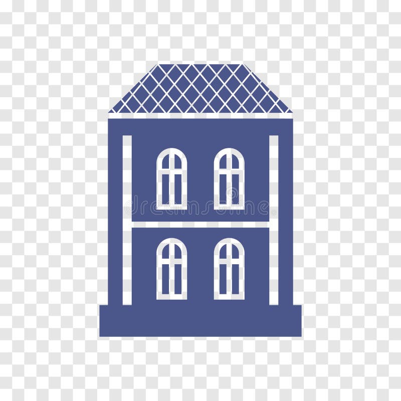 Two-storey building stock vector. Illustration of white - 87617448