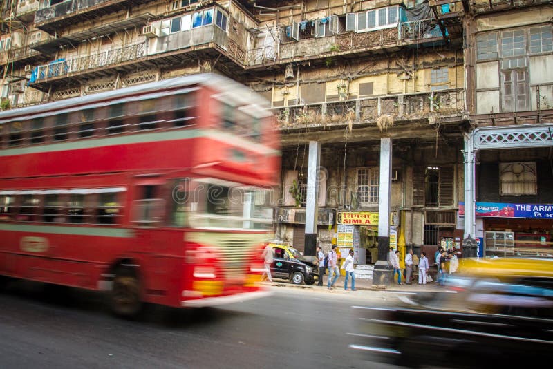 Two-storey Bus in Mumbai, India Redactionele Fotografie - Image of twee ...