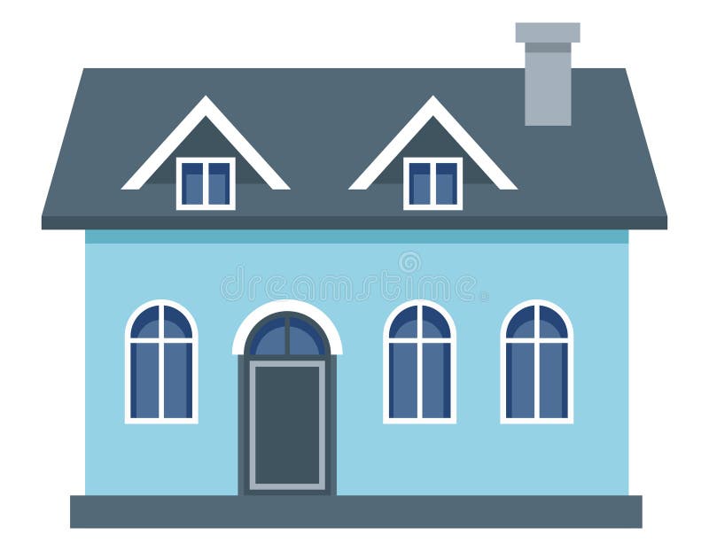 Two-storey Residential Building. Stock Vector - Illustration of project ...