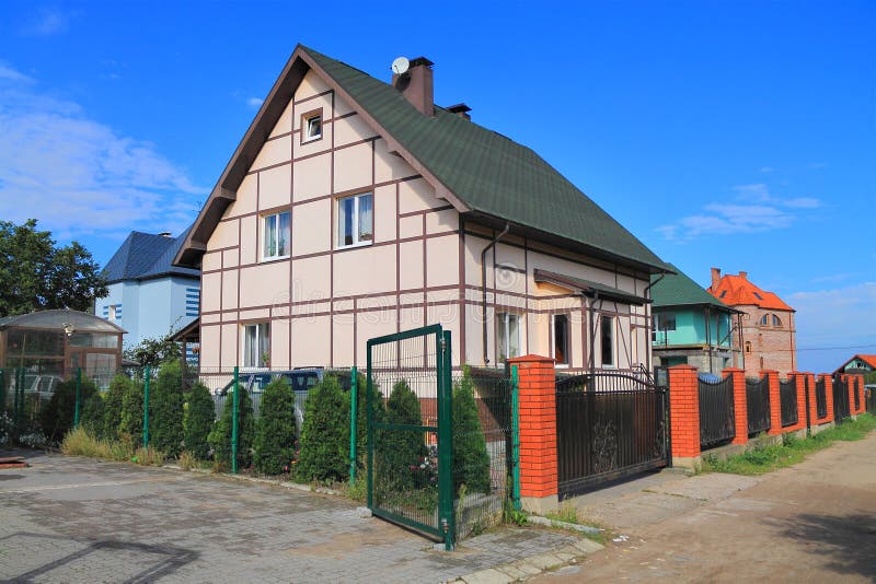 A Two-storey Residential Building Stock Image - Image of roof, house ...