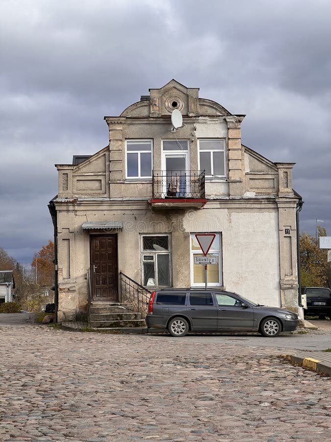 Historical Centre of Ukmerge Stock Image - Image of vehicle, transport ...