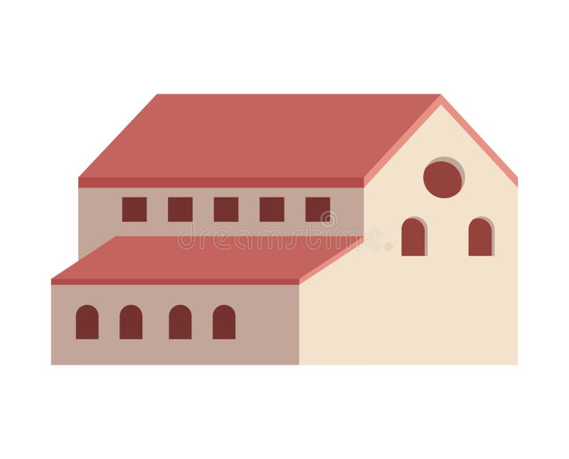 Two story building stock illustration. Illustration of icon - 213032874