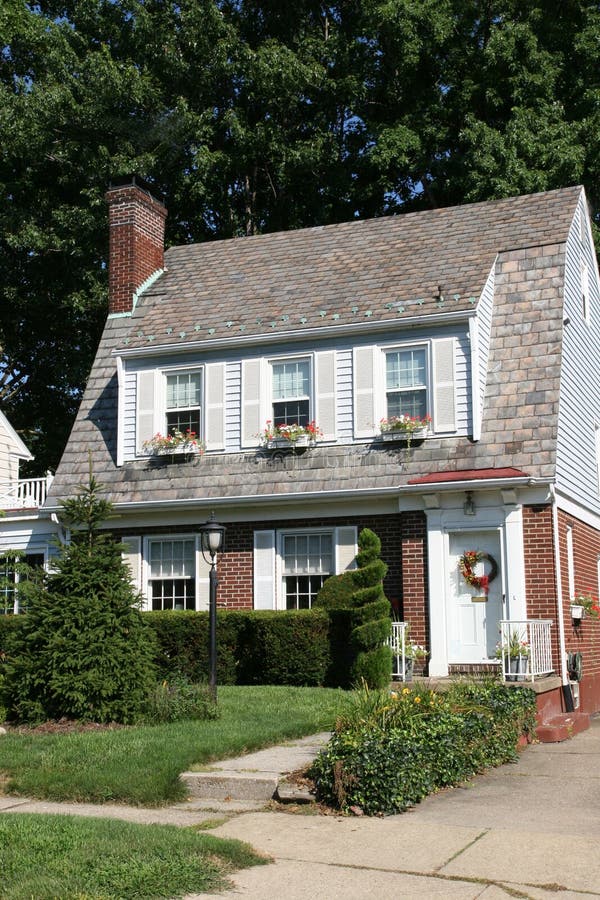 Two Story Colonial Home stock photo. Image of neighborhood - 2902988