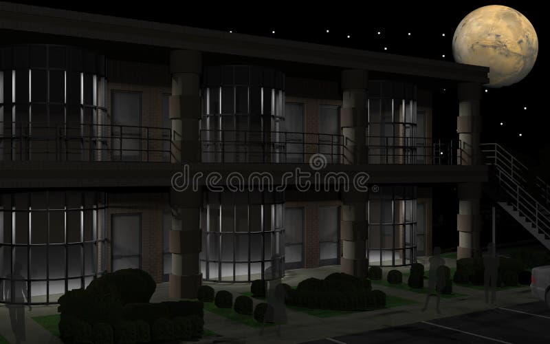 Two story retail center stock illustration. Illustration of scenes ...