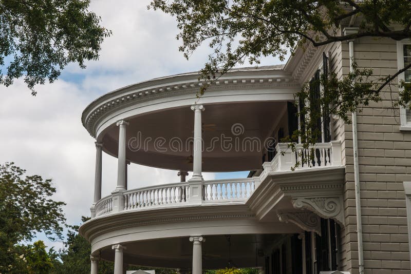 Two-Story Round Veranda stock photo. Image of house, carolina - 29675846