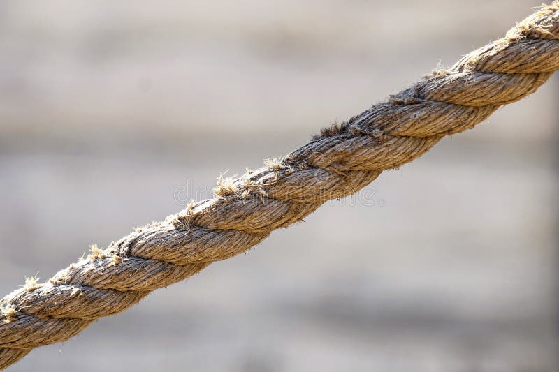 Two-strand Twisted Natural Fiber Rope Stock Image - Image of white ...