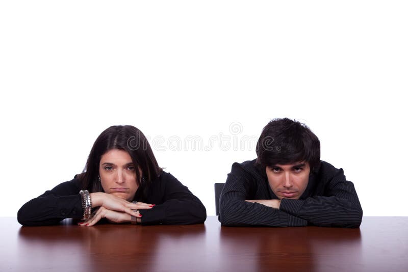 Two Strangers at the Office Stock Photo - Image of impatient, dreaming ...