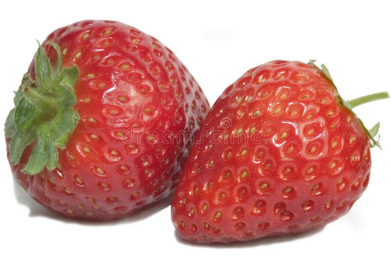 Two Strawberries stock photo. Image of eating, pudding - 2081568