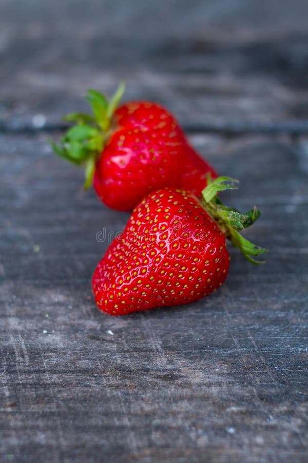 Two strawberries stock image. Image of closeup, fresh - 93290149