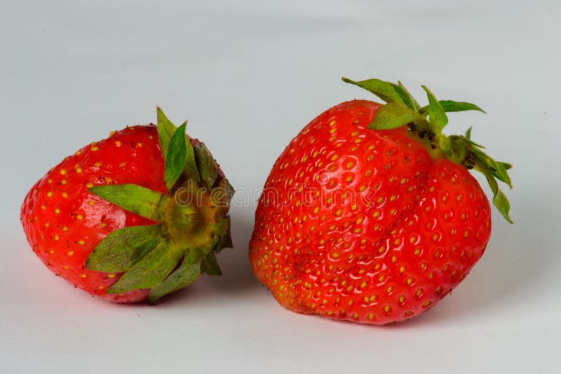 Two Strawberries Indoor Macro. Stock Image - Image of healthy, indoor ...