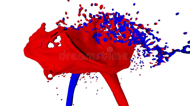 Two Streams of Fluids Collide. Blue and Red Stock Footage - Video of ...