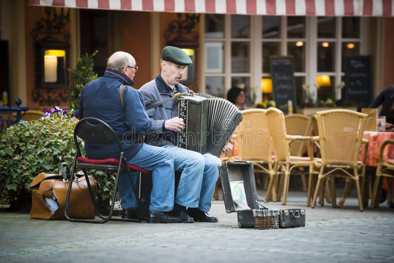 Street Musicians Play Music on Different Traditional Instruments ...