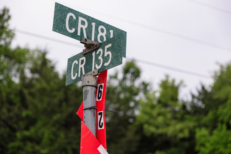 The Two Street Signs on the Top of a Traffic Sign Stock Image - Image ...