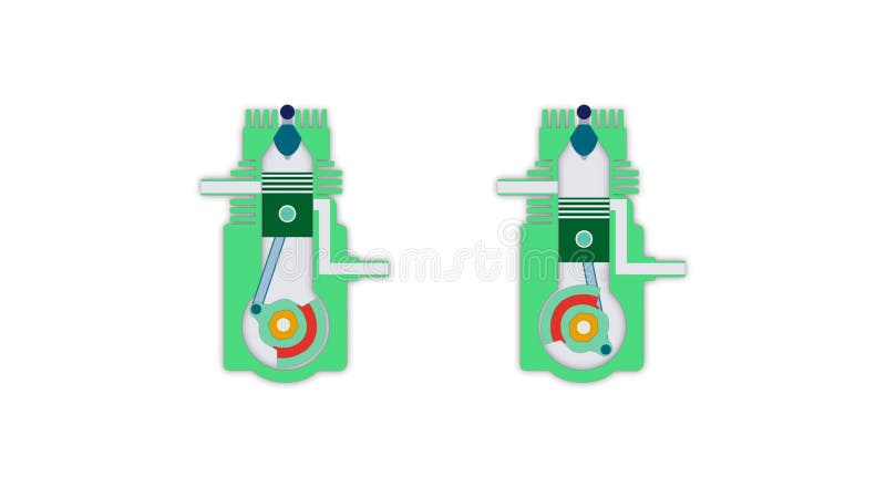 Two Stroke Cycle Internal Combustion Engine, Two-stroke Engine ...